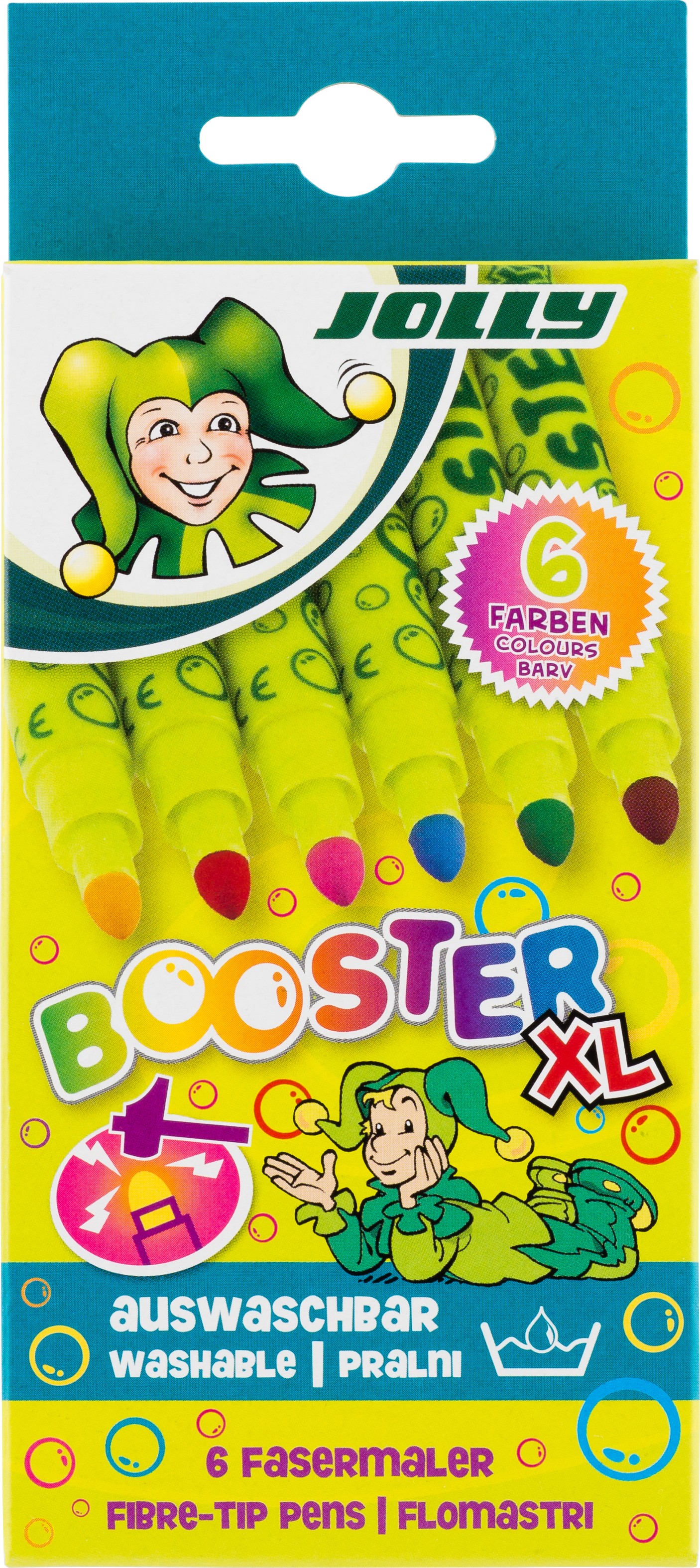 Цветни флумастери JOLLY Booster XL – 6 цвята | Ozone.bg