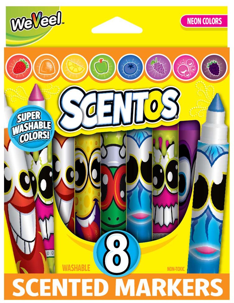 Комплект от 8 ароматни маркера Scentos - Neon Colors | Ozone.bg