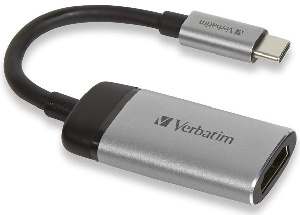 Адаптер Verbatim - USB-C/HDMI, 10cm, сребрист | Ozone.bg