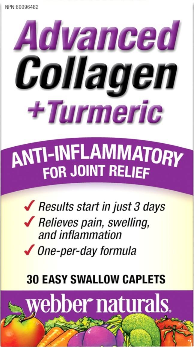 Advanced Collagen + Turmeric, 30 мини каплети, Webber Naturals | Ozone.bg