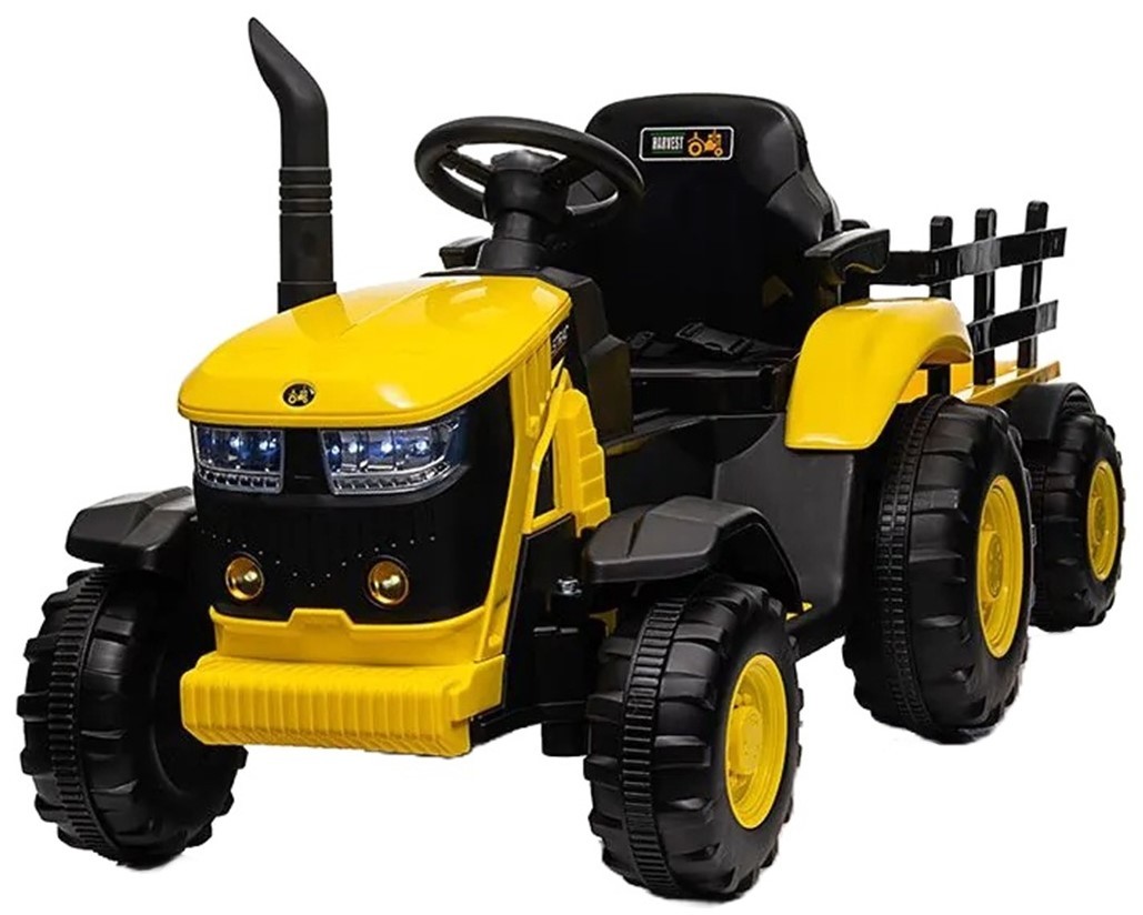 Акумулаторен трактор с ремарке Ocie - жълт | Отлична цена | Ozone.bg