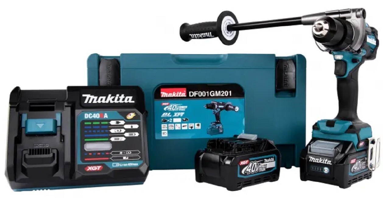 Акумулаторен винтоверт Makita - DF001GM201, 40V-XGT, 2x4.0 Ah + 1x2.5 ...