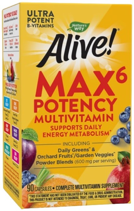 Alive Max6 Potency Multivitamin, 90 капсули, Nature's Way | Ozone.bg