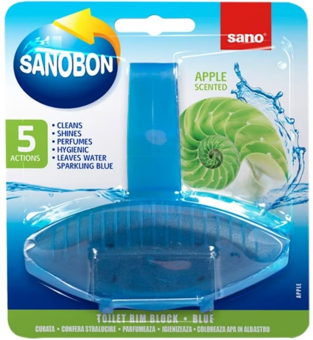 Ароматизатор за тоалетна Sano - WC Bon Blue Apple, 55 g | Ozone.bg