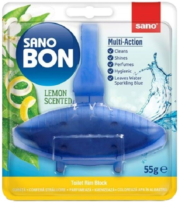 Ароматизатор за тоалетна Sano - WC Bon Blue Lemon, 55 g | Ozone.bg