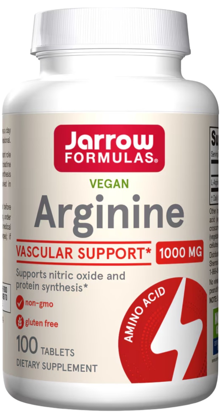Arginine, 1000 mg, 100 таблетки, Jarrow Formulas | Ozone.bg