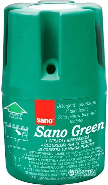 Ароматизатор за тоалетното казанче Sano - Green, 150 g | Ozone.bg