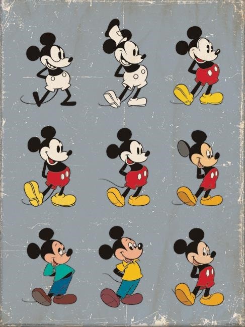 Арт принт Pyramid Disney: Mickey Mouse - Evolution | Ozone.bg