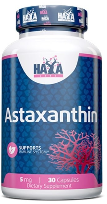 Astaxanthin, 5 mg, 30 капсули, Haya Labs | Ozone.bg