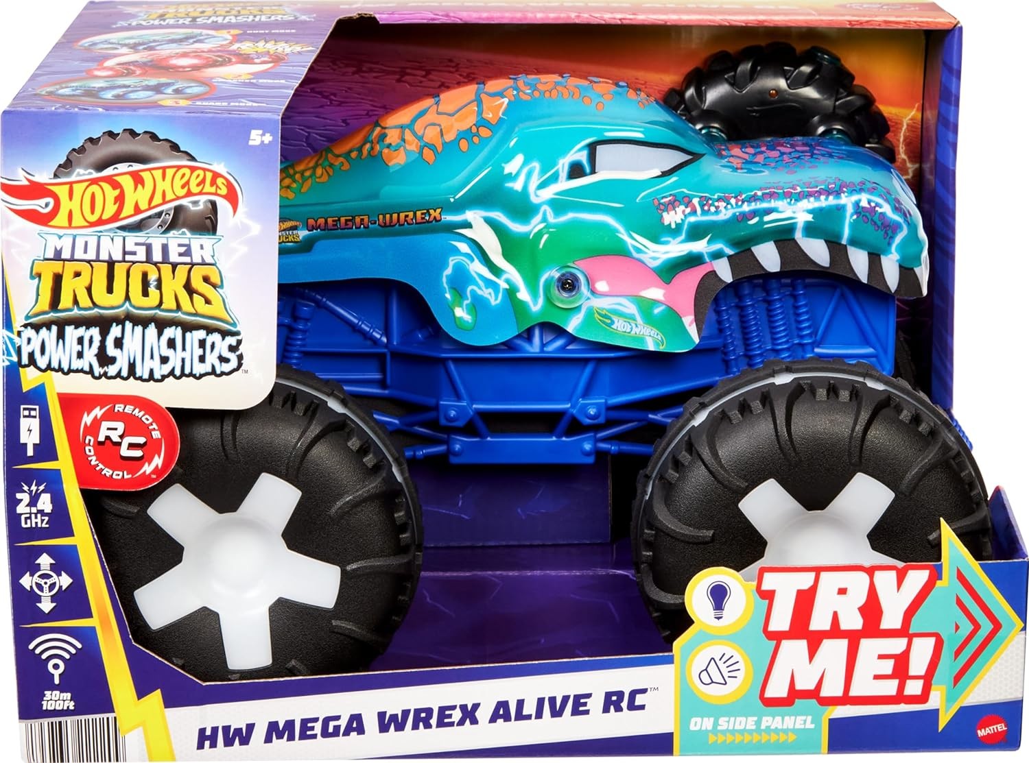 Бъги с радио управление Hot Wheels Monster Trucks - Mega Wrex, 1:15 ...