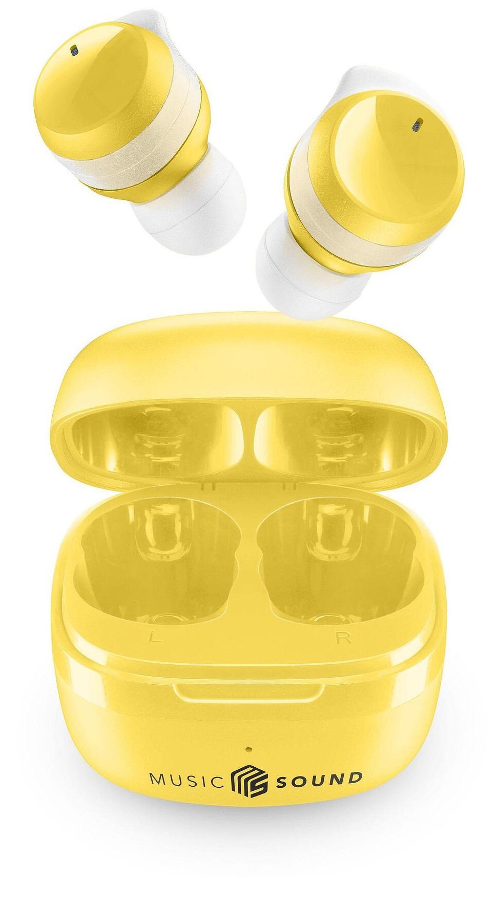 Безжични слушалки Cellularline - Music Sound Flow, TWS, жълти | Ozone.bg