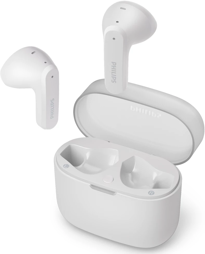 Безжични слушалки Philips - TAT2139WT/00, TWS, бели | Ozone.bg