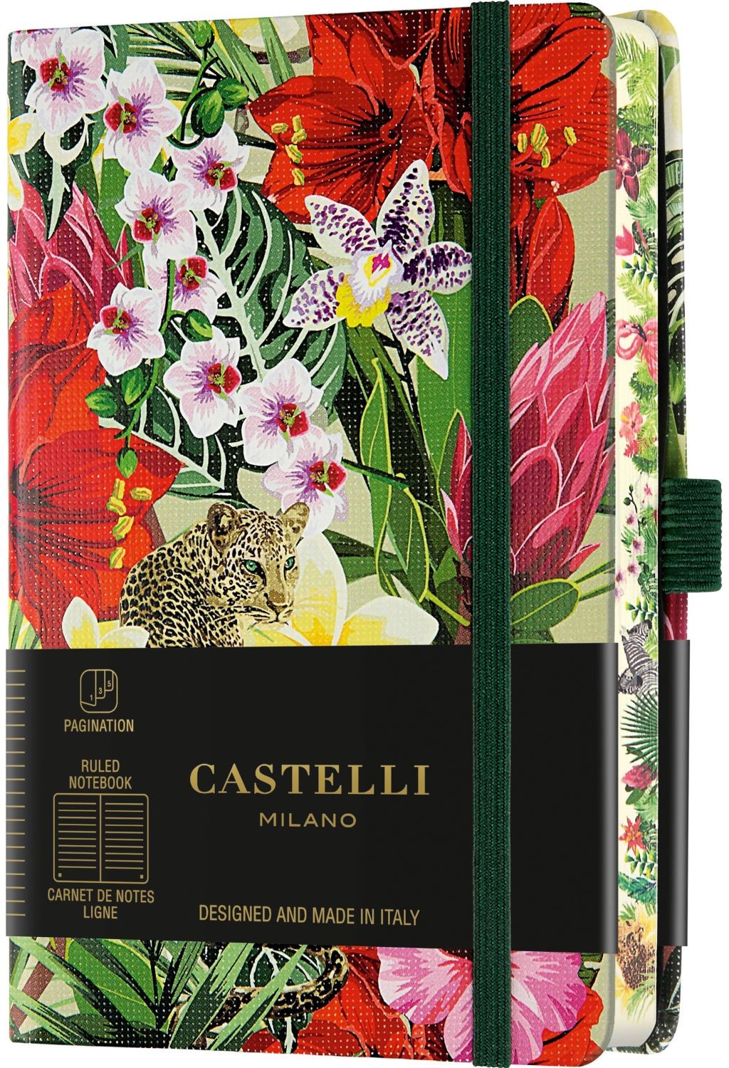 Бележник Castelli Eden - Leopard, 9 x 14 cm, линиран | Ozone.bg