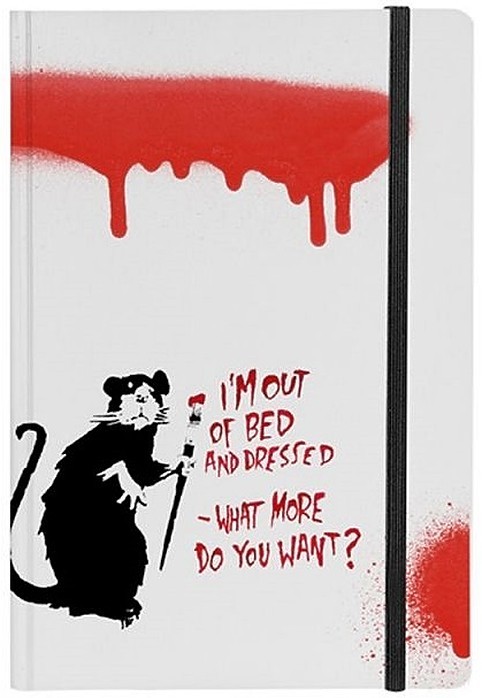 Бележник Pininfarina Banksy Collection - Rat White, A5 | Ozone.bg