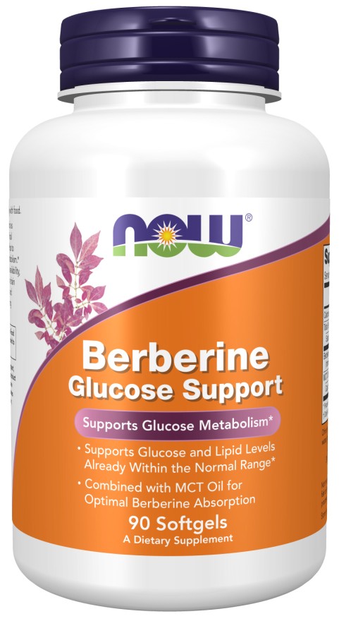 Berberine Glucose Support, 90 капсули, Now | Ozone.bg