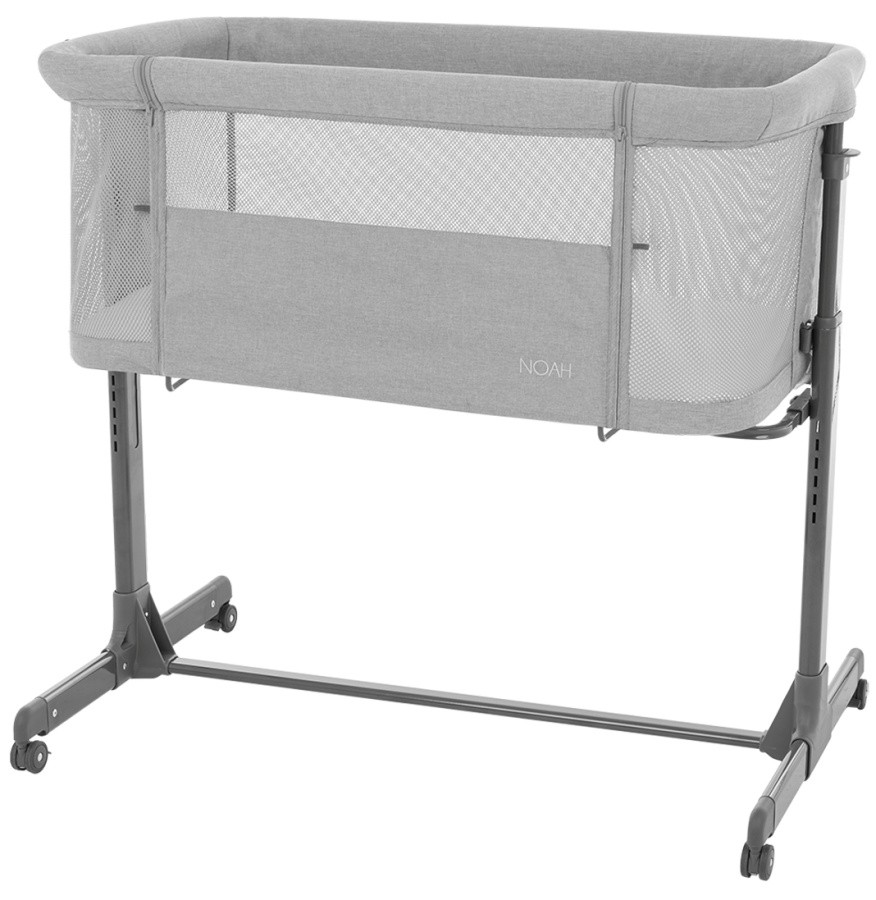 Бебешка мини кошара с падаща страна KikkaBoo - Noah, Light Grey | Добра цена | Ozone.bg