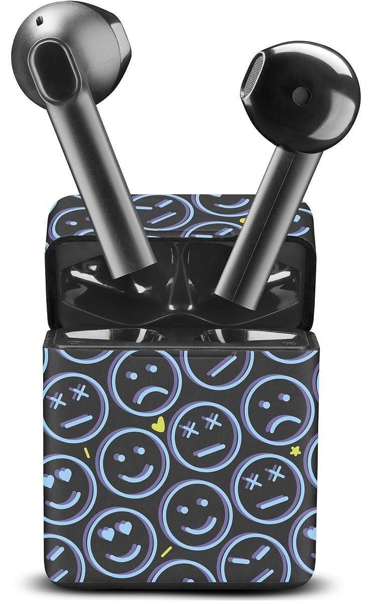 Безжични слушалки Cellularline - Music Sound Smile, TWS, черни | Ozone.bg