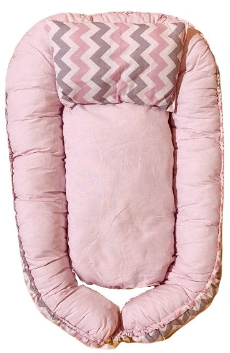 Бебешко гнездо Baby baba - Розов зигзаг | Добра цена | Ozone.bg