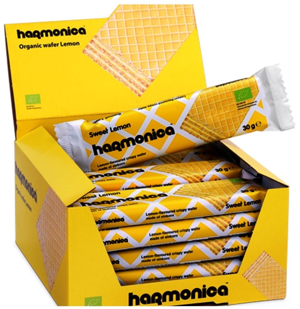 Био вафла с лимон Harmonica - 20 x 30 g | Добра цена | Ozone.bg