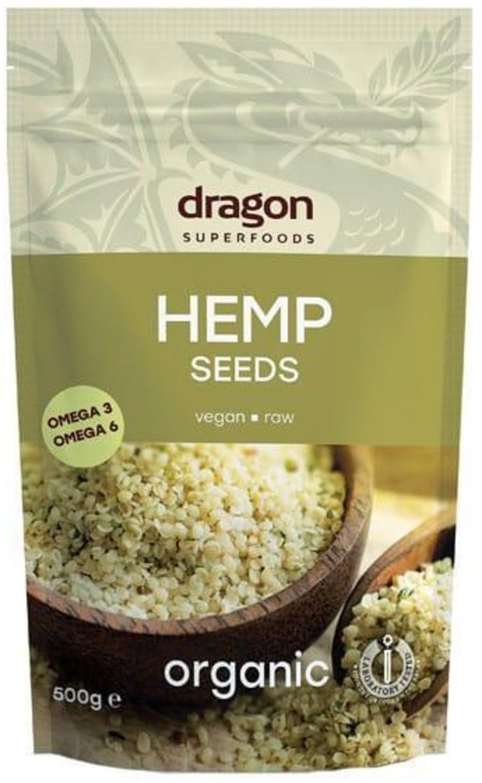 Био конопено семе, белено, 500 g, Dragon Superfoods | Ozone.bg