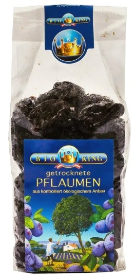 Био сушени сливи, без костилки, 250 g, Bio King | Ozone.bg