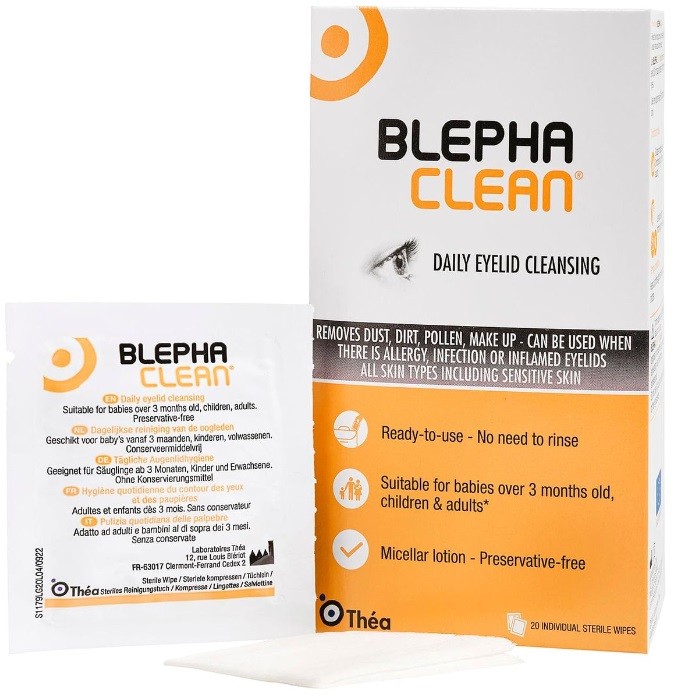 Blephaclean Стерилни кърпички за очи, 20 броя, Thea | Ozone.bg