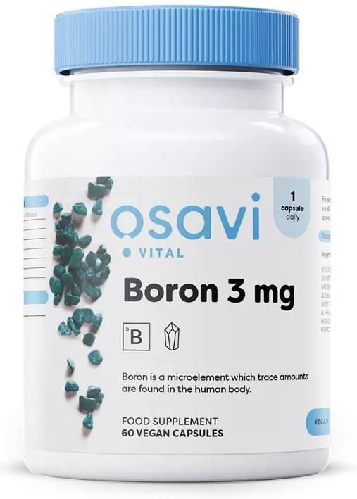 Boron, 3 mg, 60 капсули, Osavi | Ozone.bg