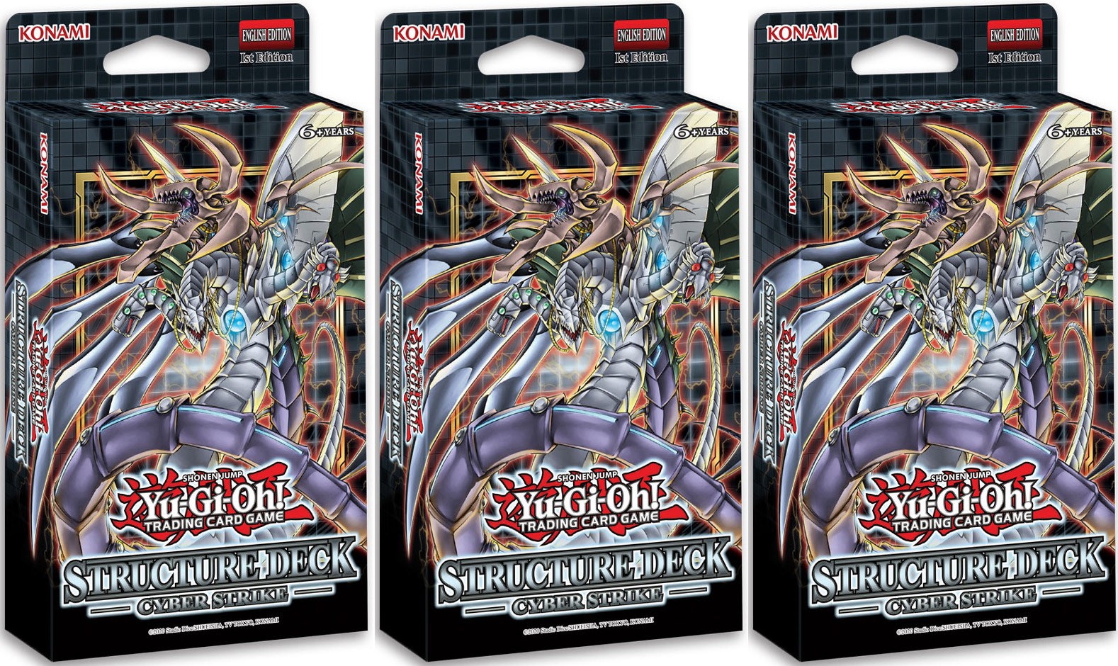 Bundle 3x Yu-Gi-Oh! Structure Deck - Cyber Strike (Unlimited Reprint ...