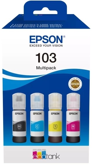 Бутилки с мастило Epson - 103 EcoTank, за Epson EcoTank, 4 цвята | Ozone.bg