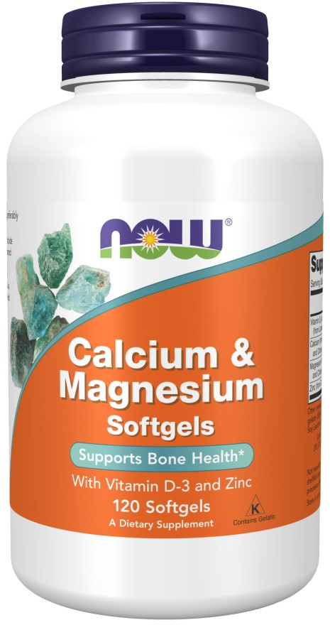Calcium & Magnesium, 120 капсули, Now | Ozone.bg