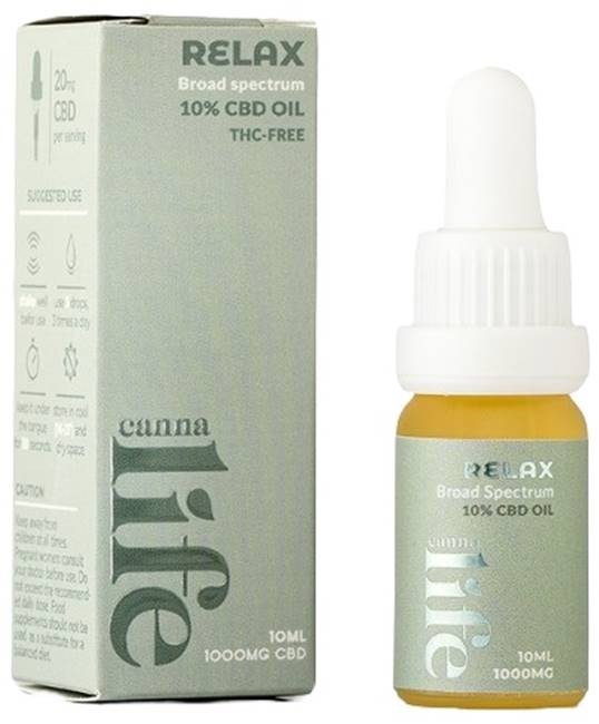 Relax CBD масло, 10%, 10 ml, Cannalife | Ozone.bg