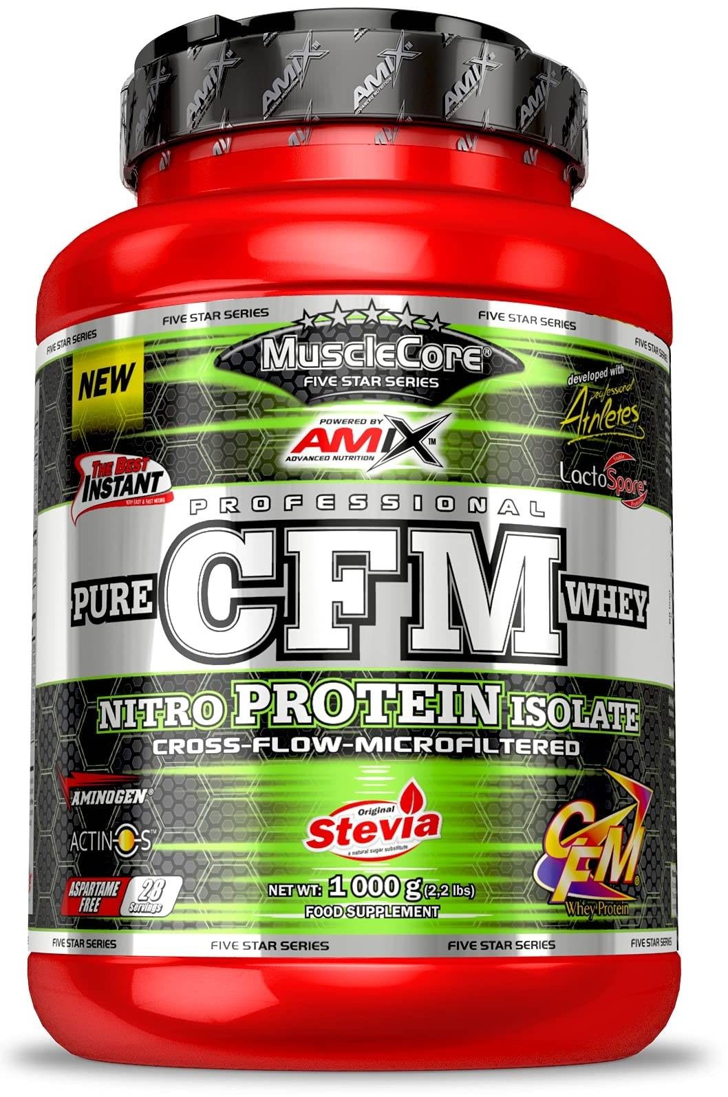 CFM Nitro Protein Isolate, ягода и йогурт, 1000 g, Amix | Ozone.bg