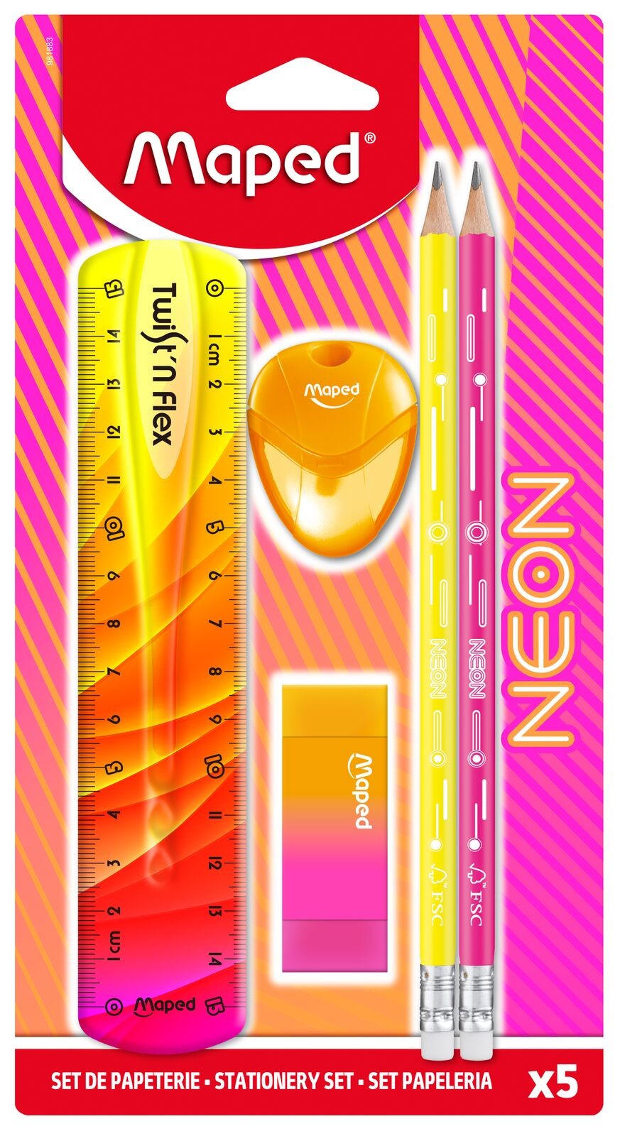 Чертожен комплект Maped Neon - 5 части | Ozone.bg