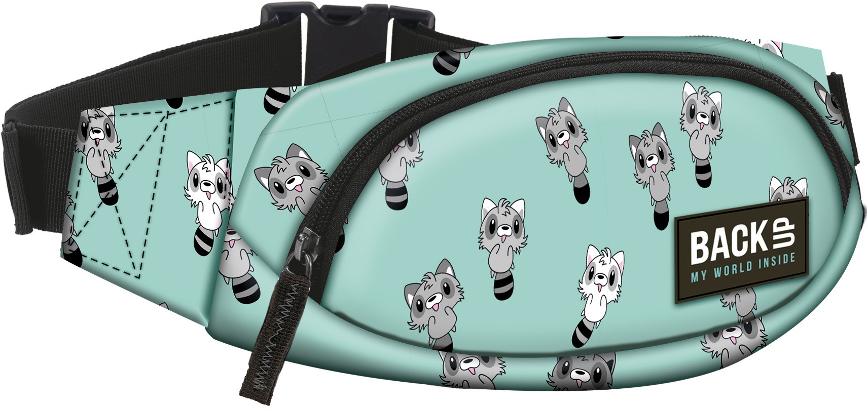 Чанта за кръст Derform BackUp - Raccoon | Ozone.bg