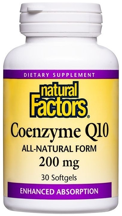 Coenzyme Q10, 200 mg, 30 капсули, Natural Factors | Ozone.bg