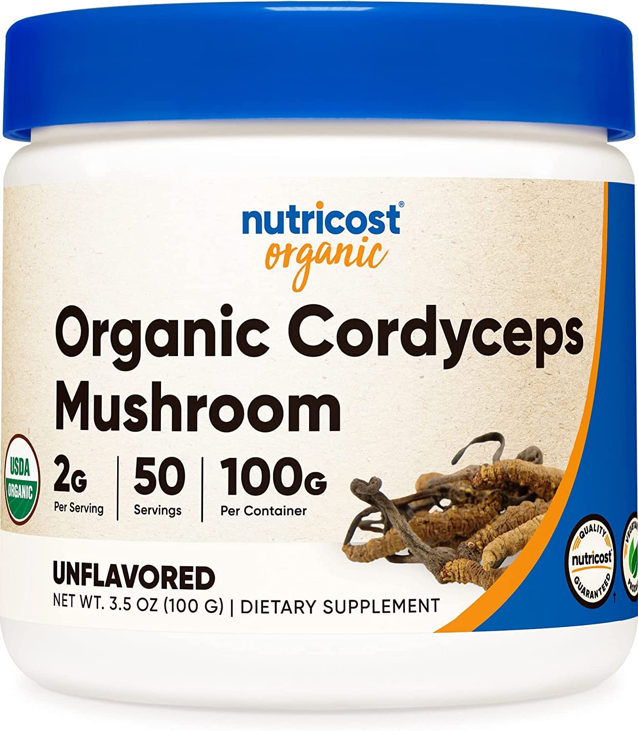 Organic Cordyceps Mushroom, 100 g, Nutricost | Ozone.bg