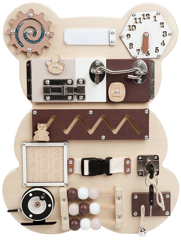 Дървена дъска с активности Acool Toy - Мече | Отлична цена | Ozone.bg