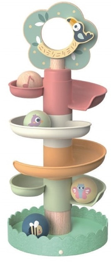 Дървена играчка Tooky Toy - Кула с топче | Отлична цена | Ozone.bg