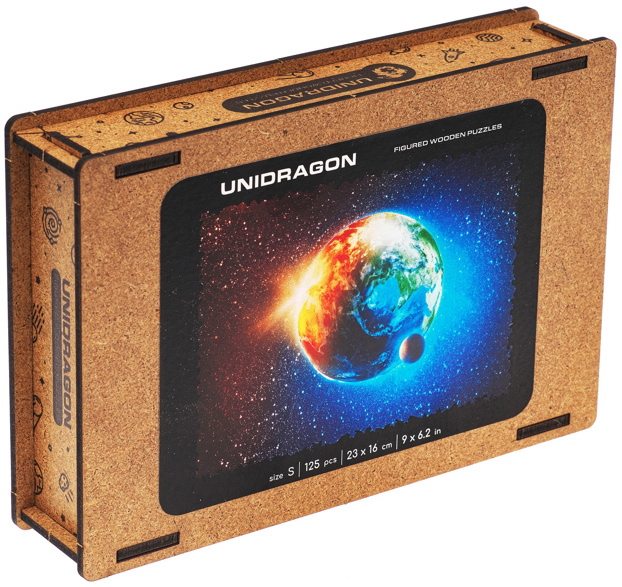 Дървен пъзел Unidragon от 125 части - Планетата Земя (размер S) | Супер ...