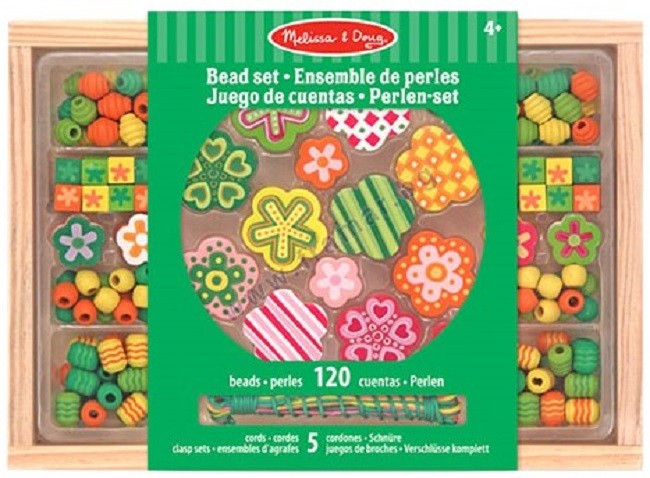 Дървени мъниста Melissa & Doug - Цветя, в кутия | Отлична цена | Ozone.bg