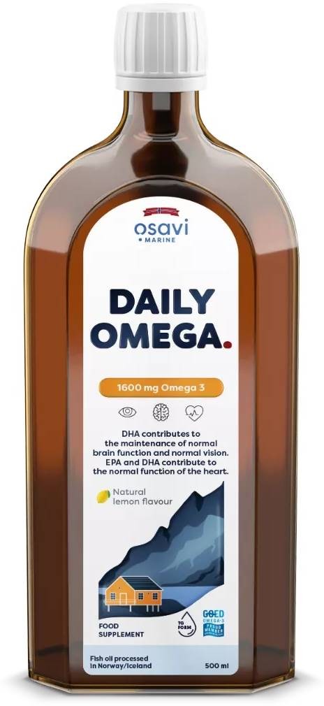 Daily Omega, 1600 mg, лимон, 500 ml, Osavi | Ozone.bg