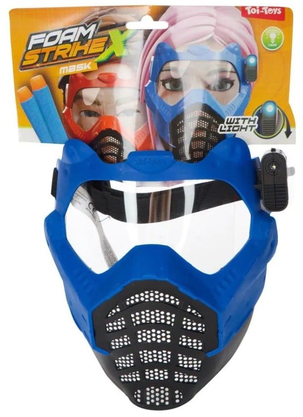 Детска маска Toi Toys - Foam Strikex Боен герой със светлина ...