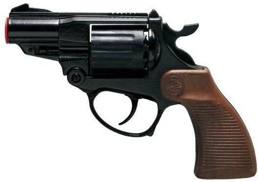 Детски револвер Villa Giocattoli Falcon Black - С капси, 12 изстрела ...