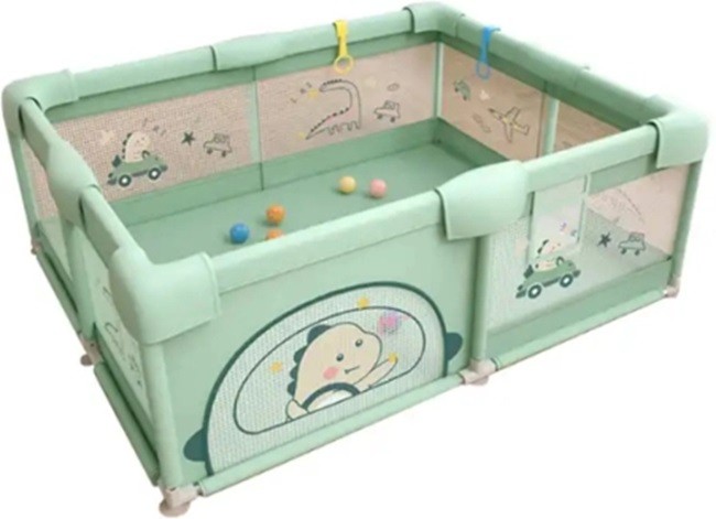 Бебешка мека ограда за игра Sonne - Kai, 180 х 200 х 65 cm, Mint | Ozone.bg