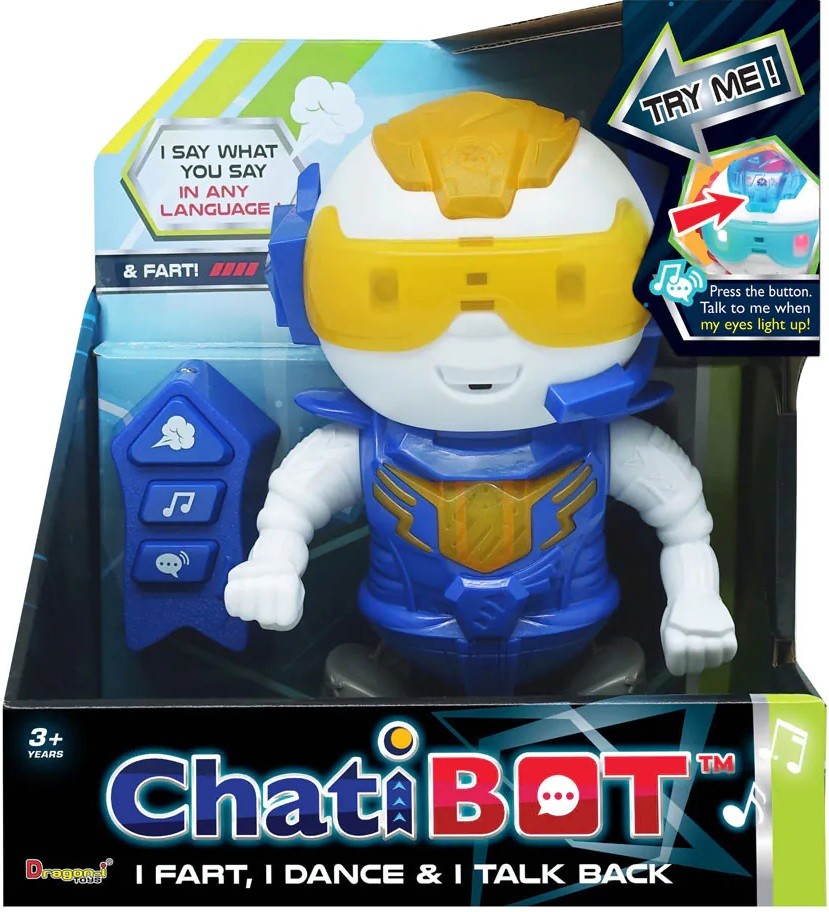 Детски интерактивен робот Dragon-I Toys - ChatiBOT, син | Отлична цена ...
