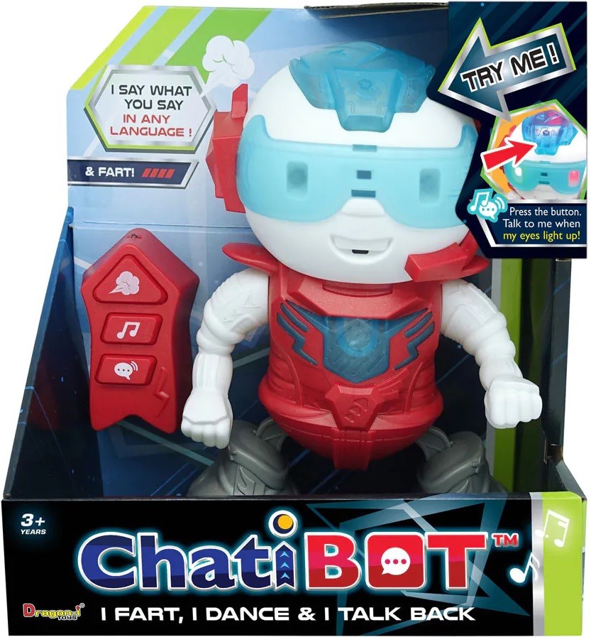 Детски интерактивен робот Dragon-I Toys - ChatiBOT, червен | Отлична ...