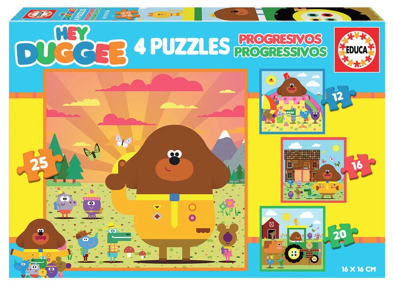 Детски пъзел Educa 4 в 1 - Hey Duggee | Супер цена | Ozone.bg