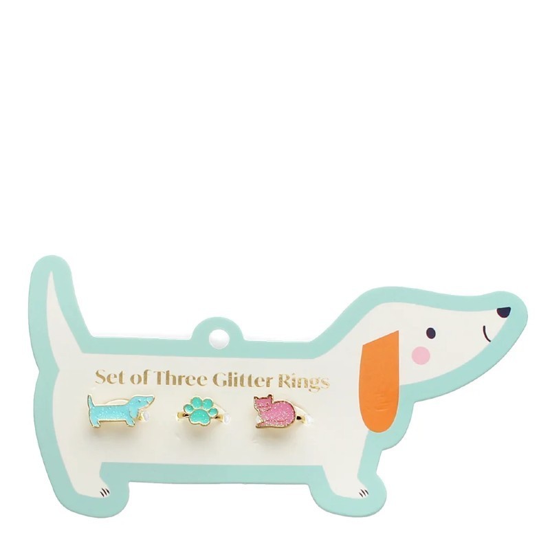 Детски пръстени Rex London - Куче и котка, 3 бр. | Отлична цена | Ozone.bg