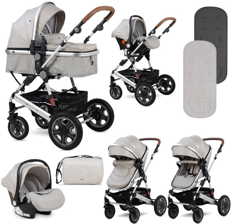 Детска комбинирана количка 3в1 Lorelli - Lora Set, бежов | Добра цена | Ozone.bg