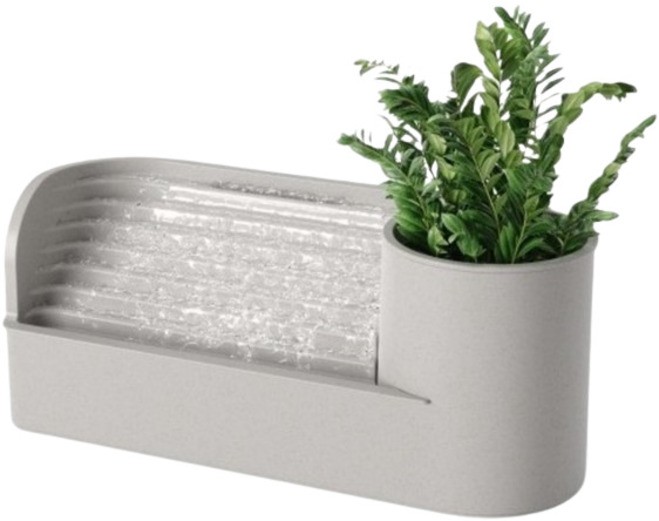 Декоративен фонтан с кашпа Umbra - Stream, сив | Ozone.bg